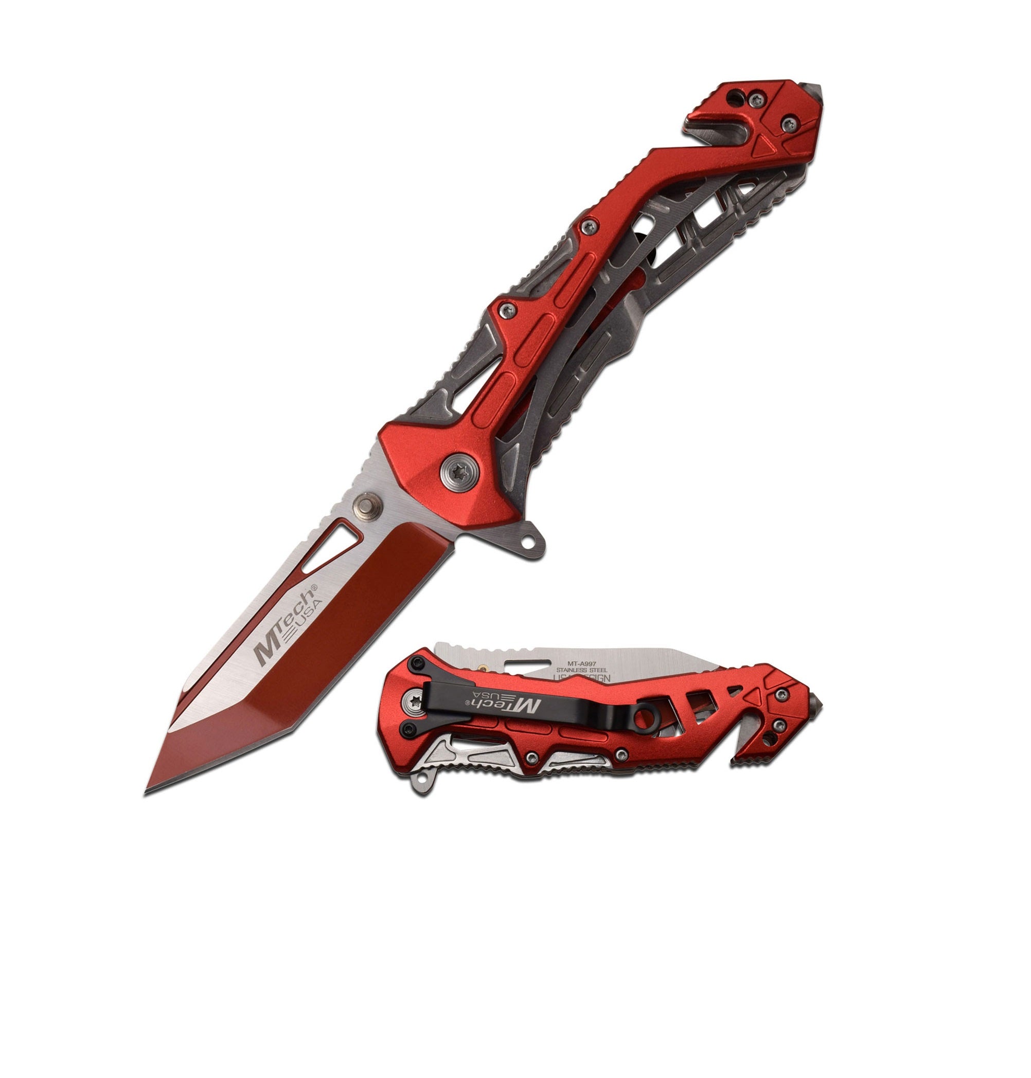 NAVAJA MTech USA SEAT BELT CUTTER 7.75" BLACK & RED – El Viajero del Norte