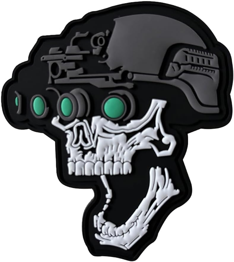 Parche Fostex Night vision skull Glowing 8CM – El Viajero del Norte